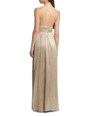 Ulla Johnson The Reine Plisse Pleated Gown - Opal