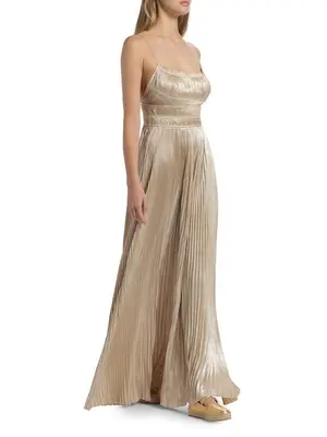 Ulla Johnson The Reine Plisse Pleated Gown - Opal
