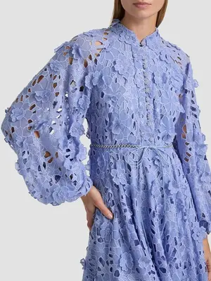 Zimmermann Patience Tie-waist Lace Minidress