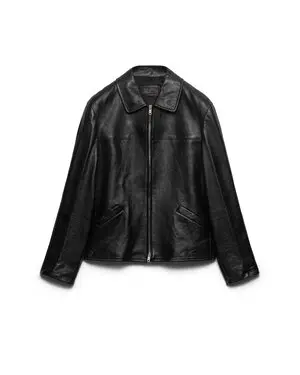 Prada Nappa Leather Blouson Jacket