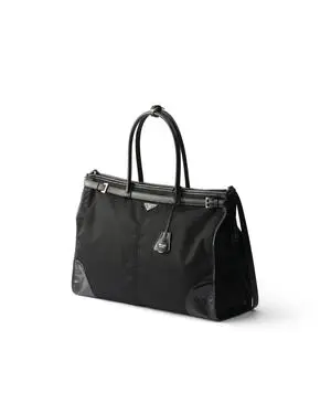Prada Bonnie Re-nylon And Leather Tote Bag