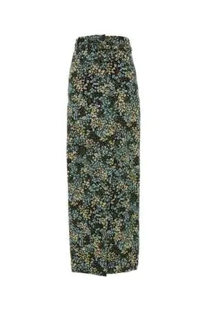 Dries Van Noten Embroidered Canvas Skirt