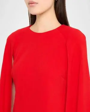 Roland Mouret Light Cady Cape Mini Dress