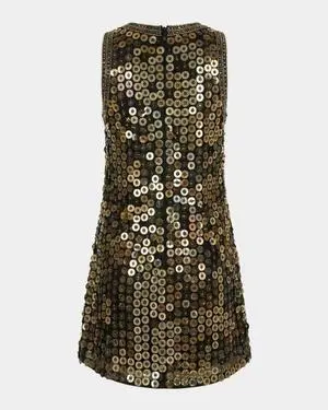 Mac Duggal Beaded Georgette Sleeveless A-line Mini Dress