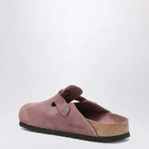 BIRKENSTOCK Pepper-colored Boston Suede Clog