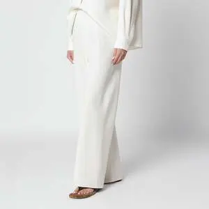 Almada Label Bea Cream-colored Crepe Trousers