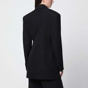 Saint Laurent Double-breasted Tuxedo Jacket In Virgin Wool