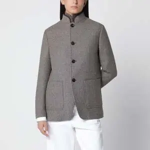 Loro Piana Beige Mélange Spagna Jacket In Wool