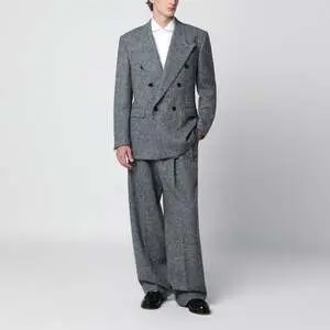 Dolce & Gabbana Sinatra Double-breasted Jacket In Speckled Wool Blend