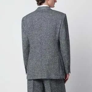 Dolce & Gabbana Sinatra Double-breasted Jacket In Speckled Wool Blend