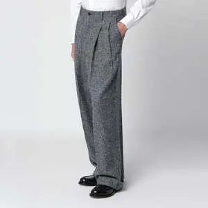 Dolce & Gabbana Trousers In A Wool Blend With Dots