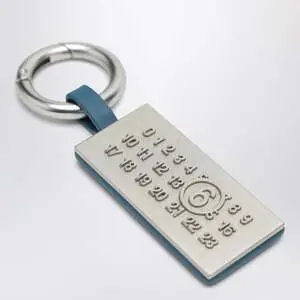 MAISON MARGIELA Petroleum Numeric Charm In Brass And Leather