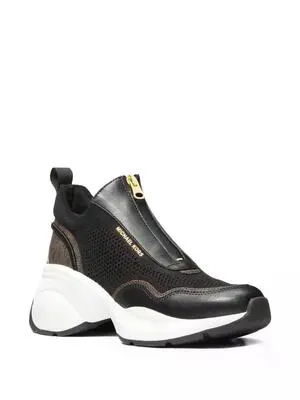 Michael Kors Mixed-media Zuma Sneakers - Black