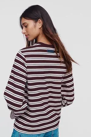 Barbour Maplewood 100% Cotton Striped Crew Neck Top