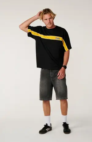 Rip Curl Archive 69 Panel Cotton T-shirt - Black