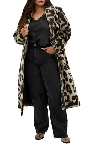 City Chic Print Coat - Leopard
