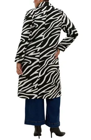 City Chic Print Coat