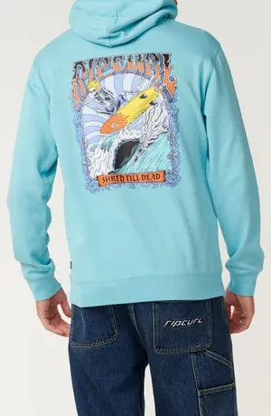 Rip Curl Shredding Fleece Pullover Hoodie - Wave Pool