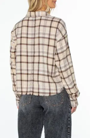 Roxy Rockford Cropped Plaid Shirt