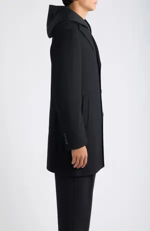 Cardinal Of Canada Titan Wool & Cashmere Overcoat With Removable Hooded Bib