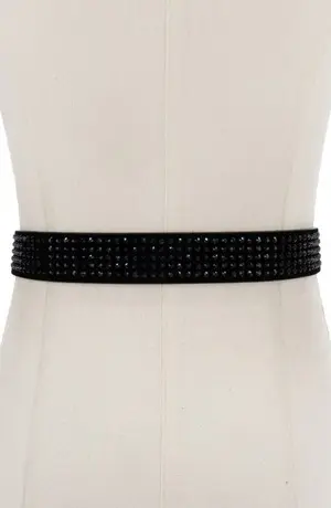 Kurt Geiger Mayfair Crystal Eagle Suede Belt