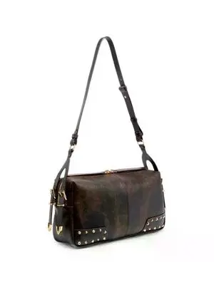 Pinko Studded Leather Shoulder Bag