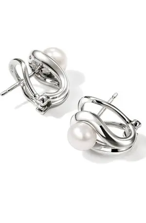 John Hardy Surf Earrings, Sterling
