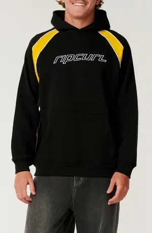 Rip Curl Archive Panel Ride Pulllver Hoodie - Black