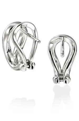 John Hardy Surf Sterling Hoop Earrings