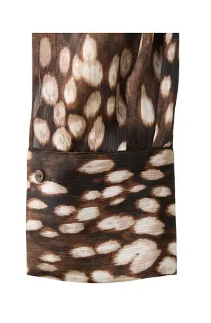 Mango Dot Print Woven Shirt