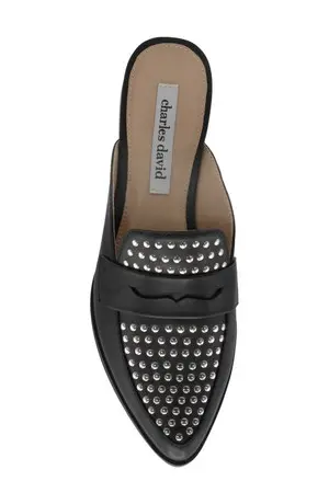 CHARLES DAVID Ennis Studded Flat Mule