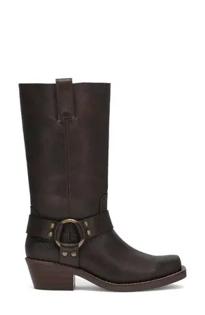 THE FRYE COMPANY Lorrie Harness Faux Leather Boot - Walnut