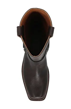 THE FRYE COMPANY Lorrie Harness Faux Leather Boot - Walnut