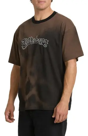 BILLABONG Immortal Skull Oversize Embroidered Ringer T-shirt