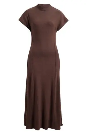REFORMATION Frinn Mock Neck Maxi Dress - Mole