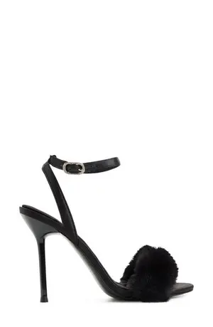 Aldo Marilou Faux Fur Sandal - Black