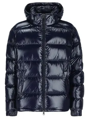 Herno Glossy Down Jacket With Hood - Blue