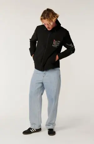 Rip Curl Eddie Would Go Spray Hooded Jacket - Black