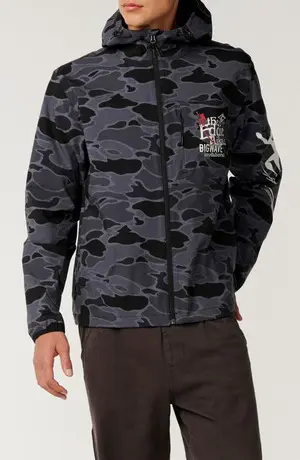 Rip Curl Eddie Would Go Spray Hooded Jacket - Black/grey