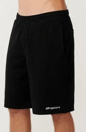 Rip Curl Archive Cotton Jersey Athletic Shorts - Black