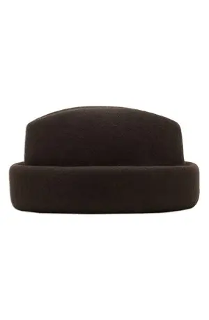 Mango Wool Round Hat - Chocolate