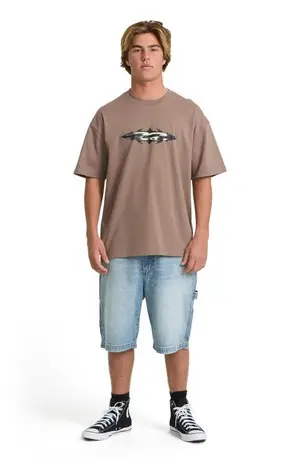 BILLABONG Immortal Diamonds Oversize Cotton Graphic T-shirt