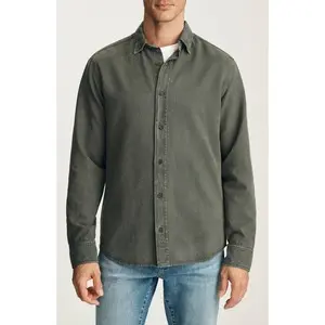 34 Heritage Tencel Lyocell Blend Long Sleeve Button Up Shirt - Grape Leaf