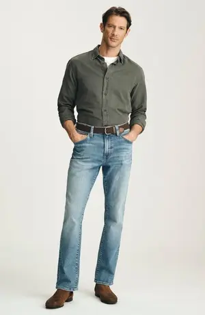 34 Heritage Tencel Lyocell Blend Long Sleeve Button Up Shirt