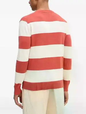 BENETTON Horizontal-stripe Sweater - Red
