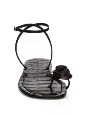 Magda Butrym Crocodile-effect Rose Sandals
