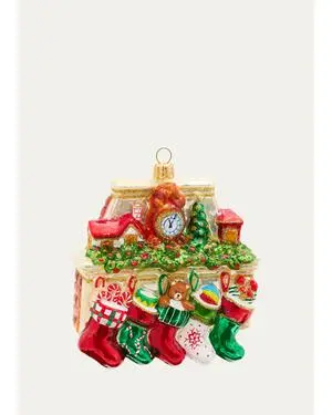 IMPULS Festive Fireplace Glass Ornat - Multi