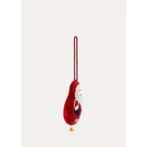 SUDHA PENNATHUR Beaded Santa Ho Ho Ho Doorknocker