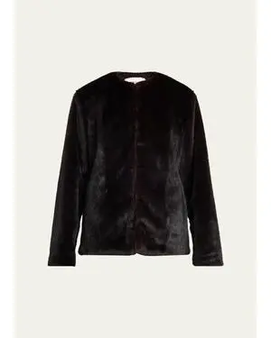 Veronica Beard Griselda Faux Fur Coat - Sable