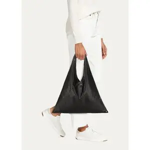 MAISON MARGIELA Classic Japanese Leather Shoulder Bag - Black
